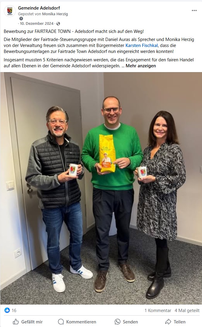 Adelsdorf: Fairtrade